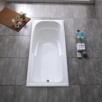 China 1700mm Simple Acrylic Bathtub with 2 Handles Pure PMMA Fiberglass Reinforced 5 Year Warranty for sale