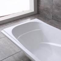 China 1700mm Simple Acrylic Bathtub with 2 Handles Pure PMMA Fiberglass Reinforced 5 Year Warranty for sale