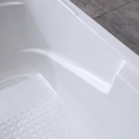 China 1700mm Simple Acrylic Bathtub with 2 Handles Pure PMMA Fiberglass Reinforced 5 Year Warranty for sale