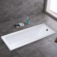 China Rectangular Simple Drop in Acrylic Bathtubs Panels Drainage Accessories and Package Size for sale