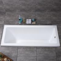 China Rectangular Simple Drop in Acrylic Bathtubs Panels Drainage Accessories and Package Size for sale
