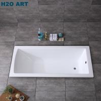 China Hand Control Built-in Acrylic Bathtub Simple Drop in Tub 1500x700x420mm for sale