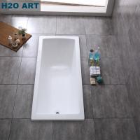 China Hand Control Built-in Acrylic Bathtub Simple Drop in Tub 1500x700x420mm for sale