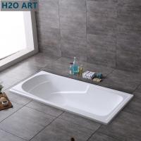 China Acrylic Drop In Bathtub 1500x750mm Rectangle with Built in Handles for South Asia for sale