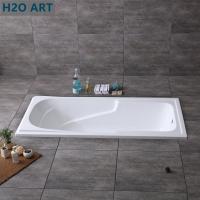 China Acrylic Drop In Bathtub 1500x750mm Rectangle with Built in Handles for South Asia for sale