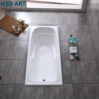 China Acrylic Drop In Bathtub 1500x750mm Rectangle with Built in Handles for South Asia for sale