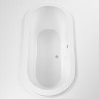 China Oval Drop In Acrylic Bathtub 1700x800x420mm for South Africa Custom OEM for sale