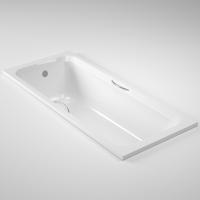China Rectangle Acrylic Drop-In Bathtub 1700x700x400mm with Handles Built-In Color Options for sale
