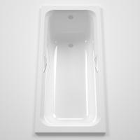China Rectangle Acrylic Drop-In Bathtub 1700x700x400mm with Handles Built-In Color Options for sale