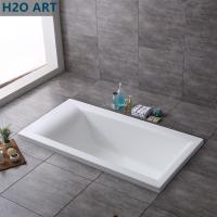 China Simple Built-in Acrylic Bathtub 1500x750mm for Asia Market Customizable OEM for sale