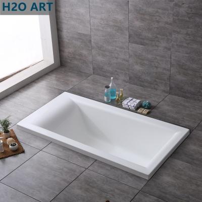 China Simple Built-in Acrylic Bathtub 1500x750mm for Asia Market Customizable OEM for sale
