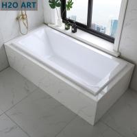 China UK Standard Acrylic Drop in Bathtub 1500x700x420mm Simple Built in Design with Optional Headrest for sale