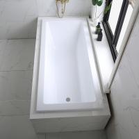 China UK Standard Acrylic Drop in Bathtub 1500x700x420mm Simple Built in Design with Optional Headrest for sale