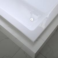 China UK Standard Acrylic Drop in Bathtub 1500x700x420mm Simple Built in Design with Optional Headrest for sale