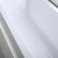 China UK Standard Acrylic Drop in Bathtub 1500x700x420mm Simple Built in Design with Optional Headrest for sale