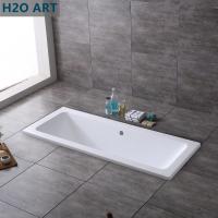 China UK Standard Traditional Acrylic Drop in Bathtub 1500x700x420mm Center Drain Simple Function for sale