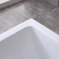 China UK Standard Traditional Acrylic Drop in Bathtub 1500x700x420mm Center Drain Simple Function for sale