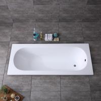 China End Drain Location Rectangle Acrylic Bathtub Without Antislip Design for UK Model for sale