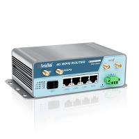 China DC48V PoE Industrial 4G Router Dual SIM WiFi6 1201Mbps 4x Gigabit LAN WAN for sale
