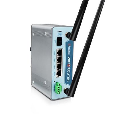 China Industrial WiFi 6 Router 2.4GHz 5.8GHz Dual Band 4x Gigabit RJ45 Ports 1.2GHz Quad-Core for sale