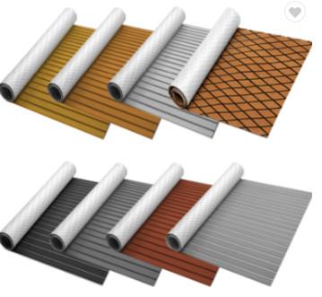 China Self Adhesive EVA Foam Sheet 1.2x2.4m Marine Boat Flooring Decking Roll DIY Teak for sale