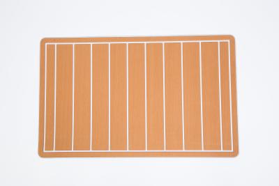 China 120cm x 240cm EVA Faux Teak Sheet Marine Yacht Boat Decking Non-Skid Mat Anti UV 3M Glue for sale