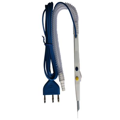 China Smoke Evacuation Disposable ESU Pencil Stainless Steel Blue color for sale