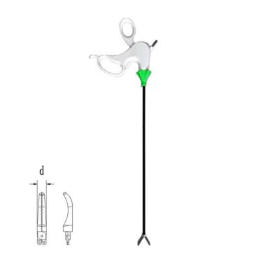 China OEM Disposable Laparoscopic Instruments White Handle Curved Grasper for sale
