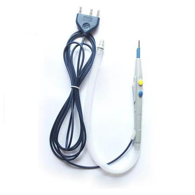 China High Safety Disposable Electrosurgical Pencil with White Design and Stainless Steel Tip Material for sale