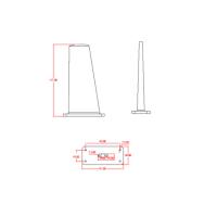 China 902-928MHz 3dBi SMAK Plastic Shell Blade Antenna for sale