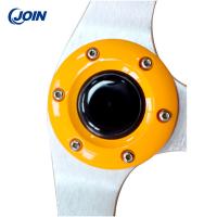 China Yellow Steering Wheel Detachable PVC Universal Racing Steering Wheel for sale