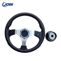 China Black PVC Detachable Steering Wheel 12.5 inch For Electric Golf Buggy for sale