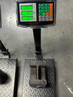 China ABS Plastic LCD Display 150kg Bench Weighing Scale with Checkered Steel Plate TCS Digital Platform OEM/ODM Supported for sale