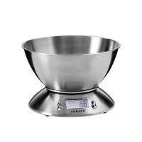 China Digital Display Sokany 1204 304 Stainless Steel Electronic Weight Food Kitchen Scale for Cooking/Bakery 15.9*3*21cm for sale