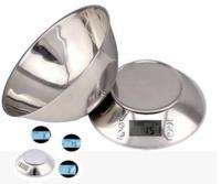 China ROUND Design Kitchen Scale 5kg 1g Capacity Battery Powered and Bowl Included for Precise Measurements for sale