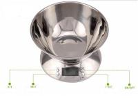 China ROUND Design Kitchen Scale 5kg 1g Capacity Battery Powered and Bowl Included for Precise Measurements for sale