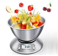 China ROUND Design Kitchen Scale 5kg 1g Capacity Battery Powered and Bowl Included for Precise Measurements for sale