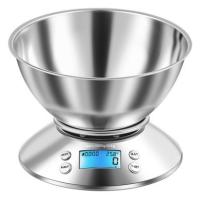 China Easy-to- Stainless Steel Kitchen Scale with Round Design and 2*1.5V AAA Battery for sale