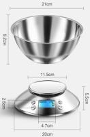 China Easy-to- Stainless Steel Kitchen Scale with Round Design and 2*1.5V AAA Battery for sale