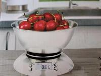 China Easy-to- Stainless Steel Kitchen Scale with Round Design and 2*1.5V AAA Battery for sale