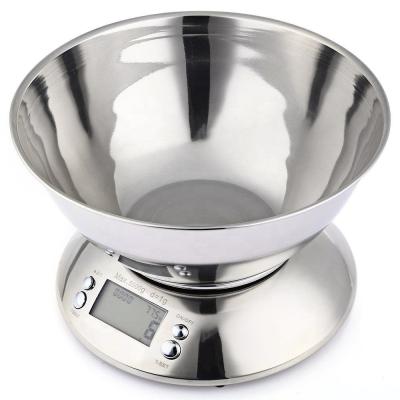 China High Precision 1g Graduation 5kg Capacity Digital Kitchen Diet Weighing Scale with Custom Logo Design and LCD Display for sale