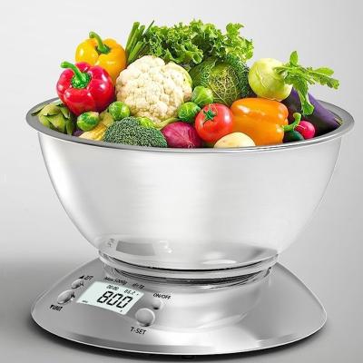 China Home Usage Scale Large Capacity Customization Electronic Food Nutrition Weight 5kg Digital Display Kitchen Food Weighing Scales for sale