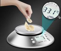 China Corpuscle Measurement 0.5kg Unit Weight Stainless Steel Kitchen Scale with Bowl 5kg/1g Capacity for sale