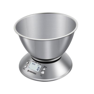 China 5kg/11lb Digital Food Scale Multifunction Timer LCD Display and Battery Powered for Accurate Kitchen Weighing Waterproof for sale