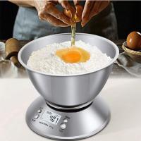 China Detachable Bowl Digital Stainless Steel Kitchen Food Scales Powered by 2*AAA Batteries for Household and Hotel Weighing for sale