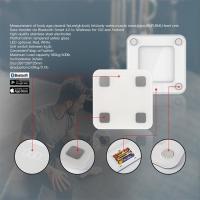 China 180kg Capacity Glass Personal Smart Analyzing Weighing Scale with Bluetooth Connectivity and Health Scale Metal Bonding for sale