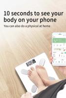 China Battery Powered LED Glass Health Scale for Accurate Measurement of Body Fat Visceral Fat Muscle Bone and Basal Metabolic for sale
