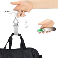 China Mini Electronic Hanging Luggage Scale 50kg LCD Digital Weighing Scale Stainless Steel ABS Material OEM Small Hanging Scales for sale