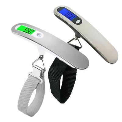 China LCD Digital Luggage Scale Portable and 10g Accuracy Stainless Steel Battery Operated Hand-held Travel Bag Weighing Fish Hook for sale