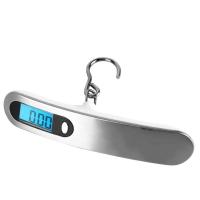 China LCD Digital Luggage Scale Portable and 10g Accuracy Stainless Steel Battery Operated Hand-held Travel Bag Weighing Fish Hook for sale